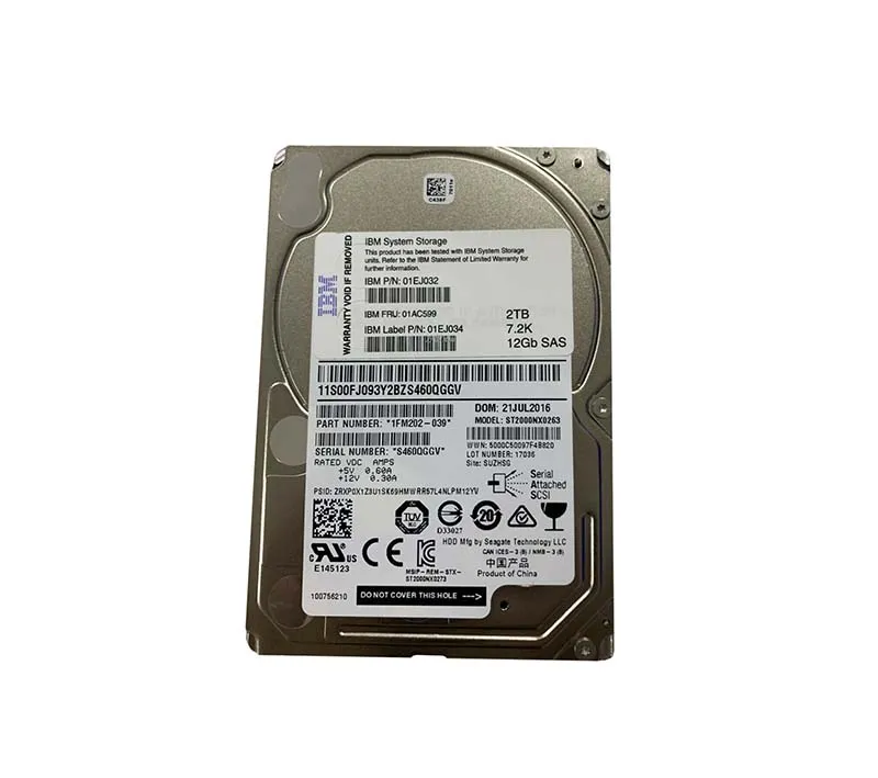 01AC599 - IBM 2TB 7200RPM SAS 12Gb/s 2.5-Inch Hard Drive With Tray for ...