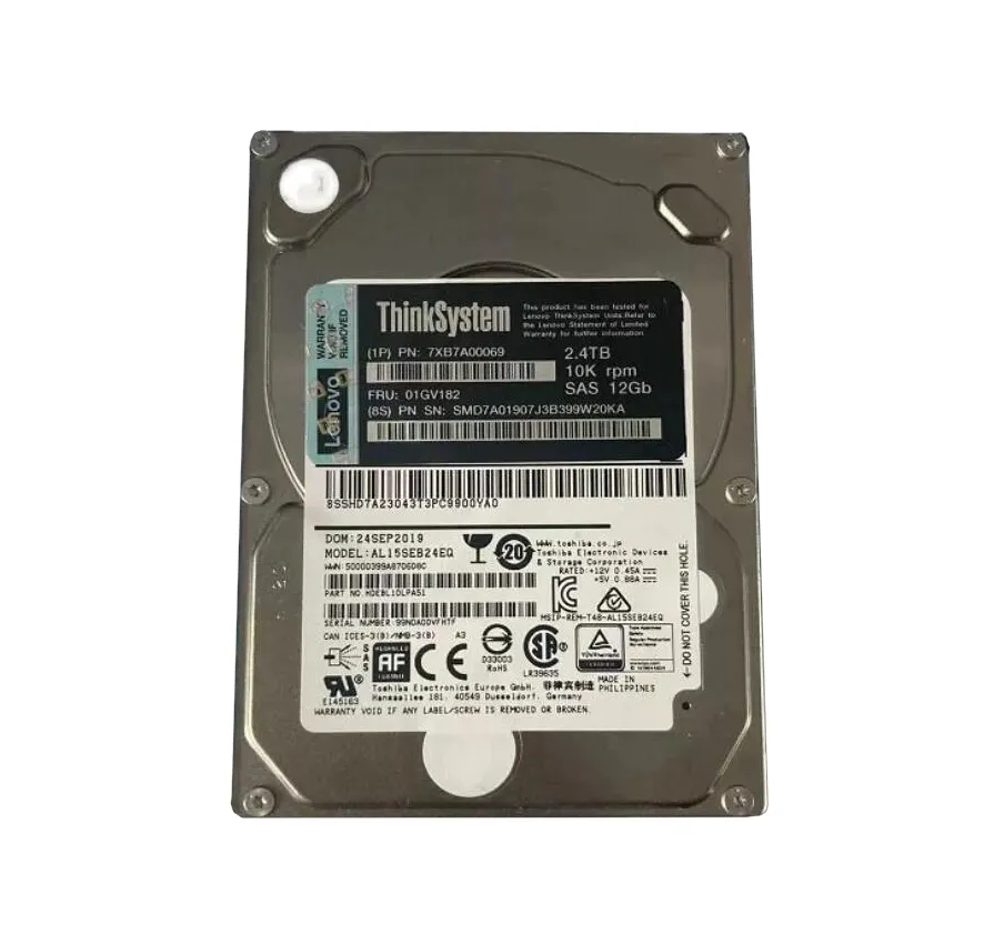 01GV182 - Lenovo 2.4TB 10000RPM SAS 12Gb/s 2.5-in Hard Drive