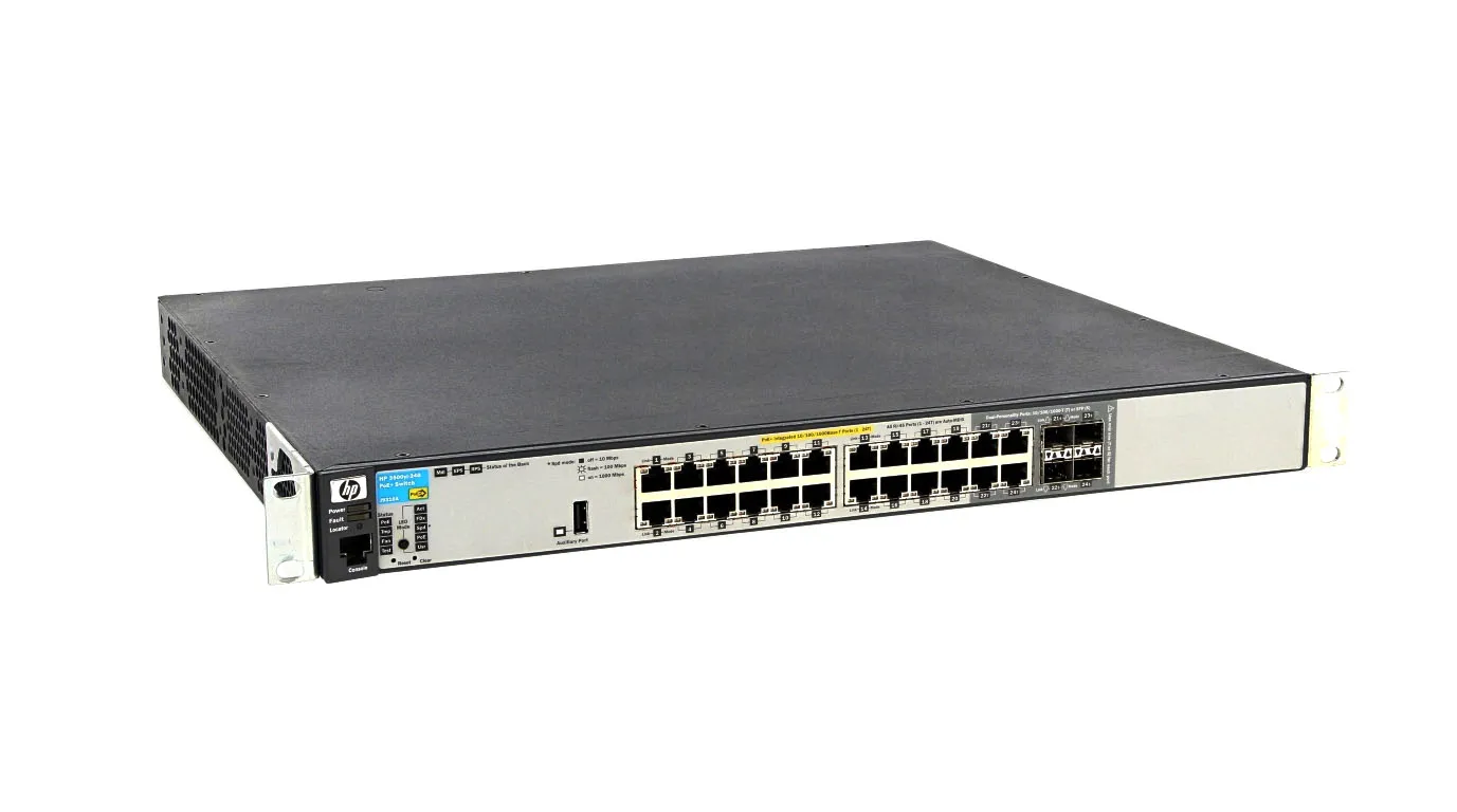 3500-24G-POE - HP 3500 3500-24G-PoE 20-Port RJ-45 PoE + 4-Port Switch