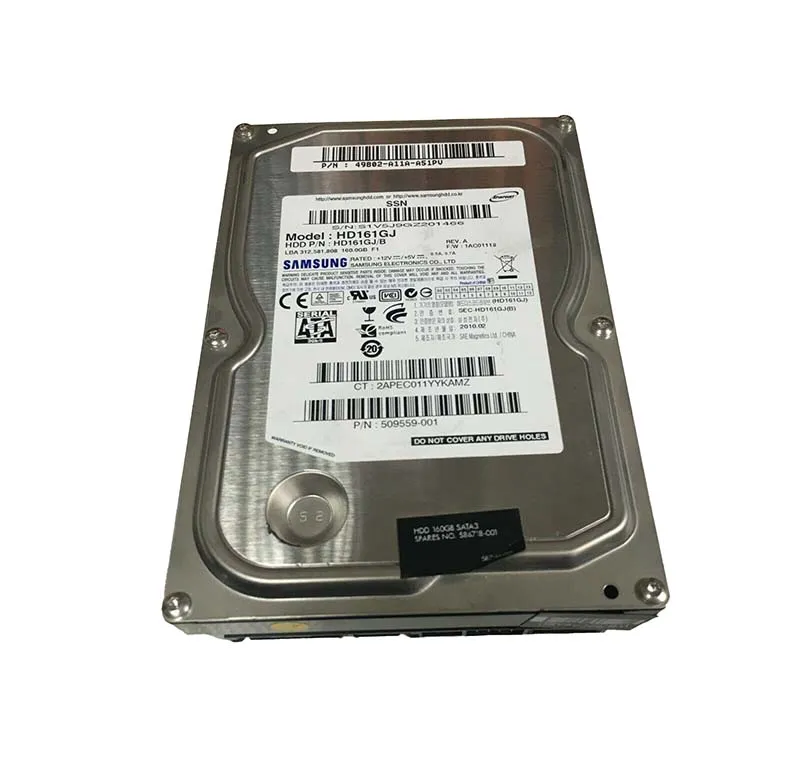 509559-001 - HP 160GB 7200RPM SATA 3Gb/s 8MB Cache 3.5-inch Hard Drive