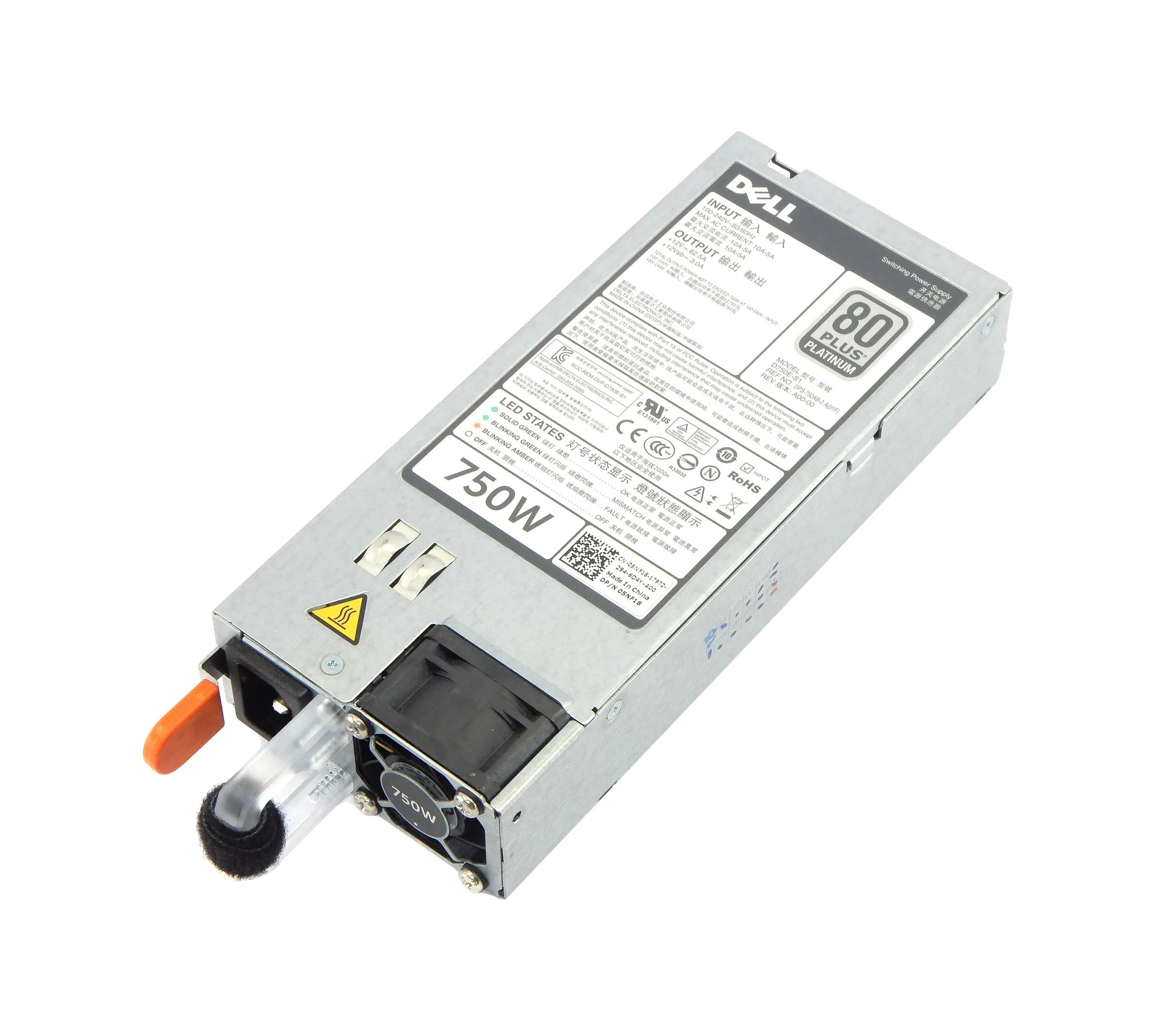 5NF18 - DELL 750-Watts 80 Plus Platinum Power Supply