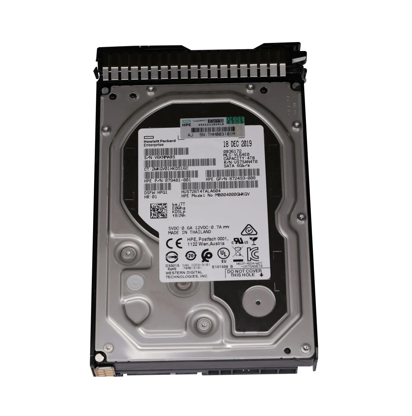 879481-001 - HP 4TB 7200RPM SATA 6Gb/s Hot-Pluggable (512n) LFF 3.5 ...