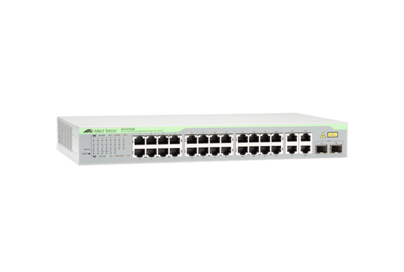 990-002925-50 - Allied Telesis 24 x Ports 1000Base-T PoE + 2 x Ports SFP Rack-mountable Layer 2 ...