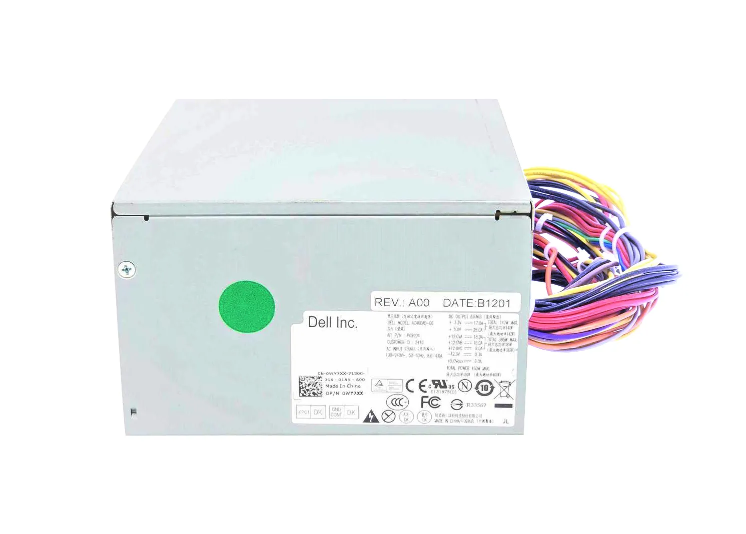 Dell AC460AD-00 460-Watts 100-240 AC 50-60Hz Power Supply for XPS 8300/8500