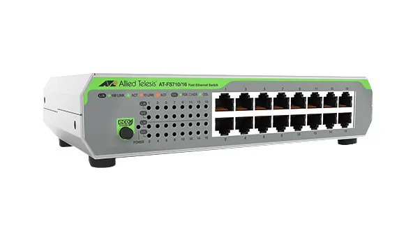AT-FS710/16-10 - Allied Telesis FS710 AT-FS710/16 16 x Ports 100Base-TX Layer 2 Unmanaged Fast ...