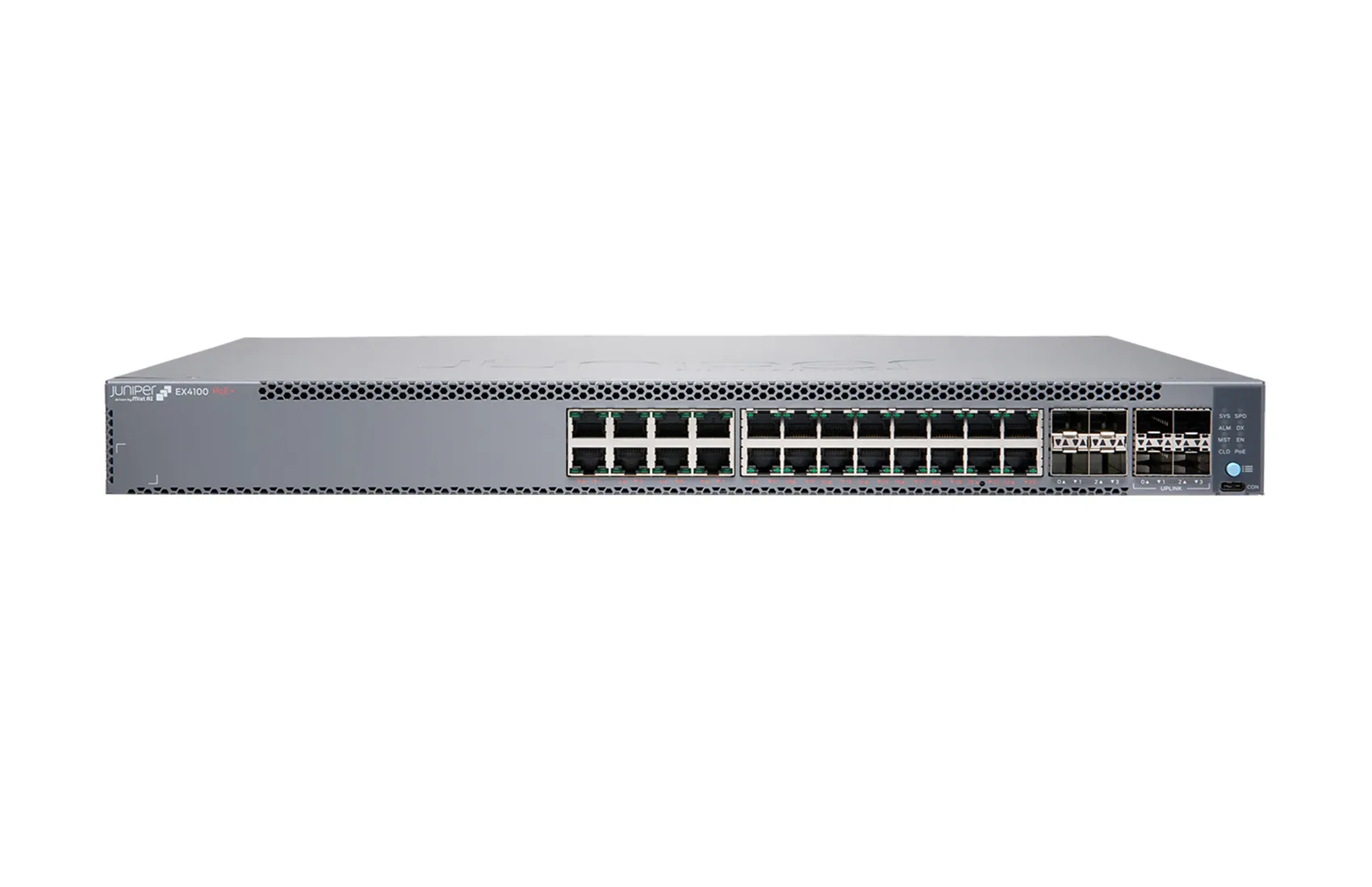 B-EX4100-24P-EDU - Juniper EX4100 24-PoE 4-10Gb Uplink 4-25Gb Switch