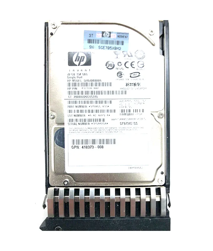 DH072ABAA6 - HP 72GB 15000RPM SAS 3Gb/s 2.5-in HDD with Tray