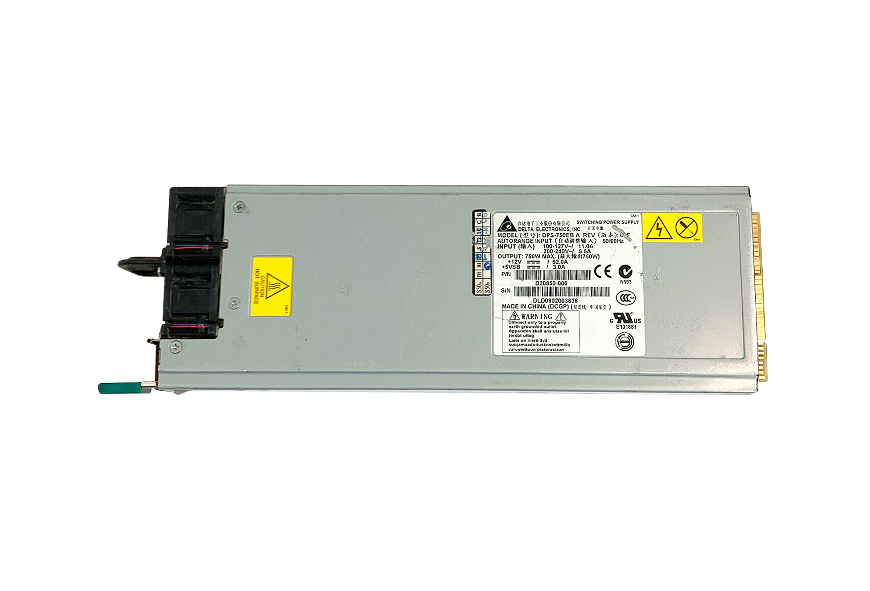 DPS-750EB-A - Delta Delta 750-Watts 200-240V 50-60Hz Hot-Pluggable ...