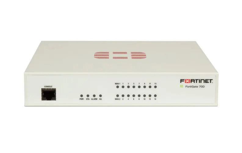 Buy FG70DBDL97460 - Fortinet 70-D + 2 x Ports + 14 x GE RJ45 Ports + 2 ...