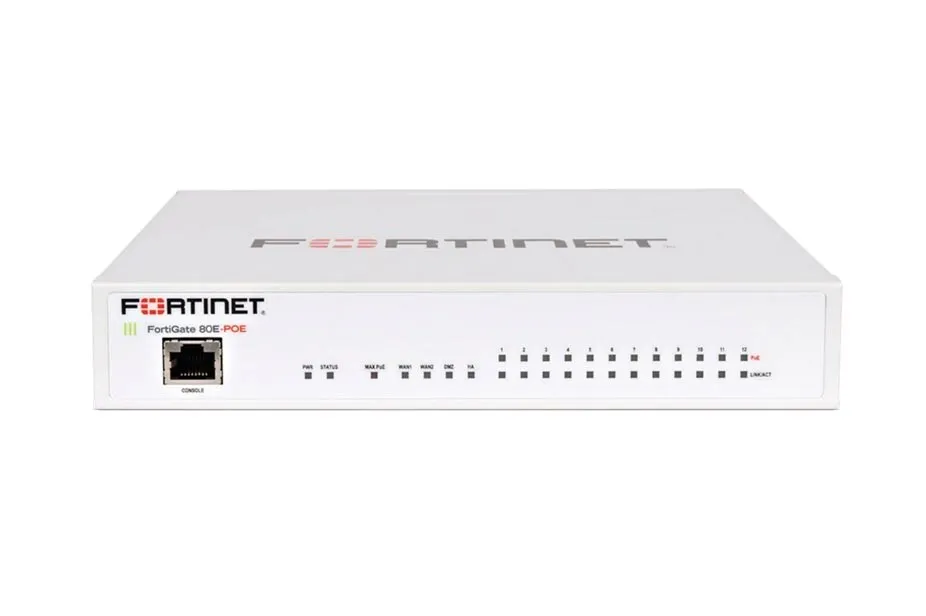 Buy FG80EPOEBDL90048 - Fortinet 80-E + 12 x GE RJ45 POE/+ Ports + 2 x ...