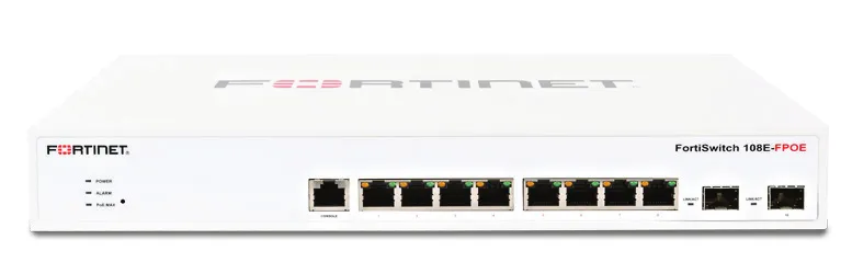 Fortinet FS-108E-FPOE 8x Ports RJ-45 + 2x Gb SFP + 1x Console Switch