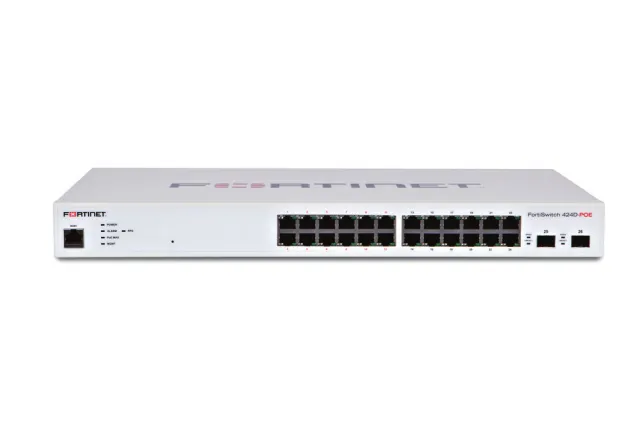 FS-424D-POE - Fortinet 424D-PoE 24x PoE 2x Port 10GbE SFP+ Switch
