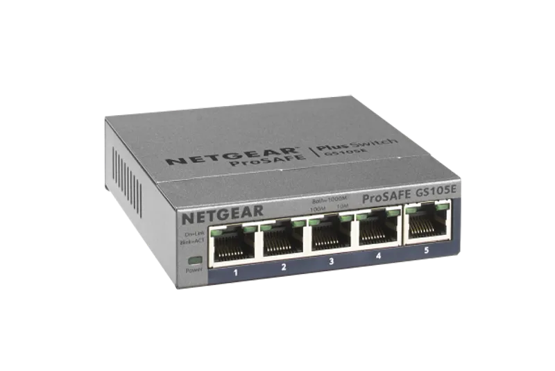 GS105EV2 - Netgear Prosafe GS105E 5 x RJ-45 Ports 10/100/1000Base-T ...
