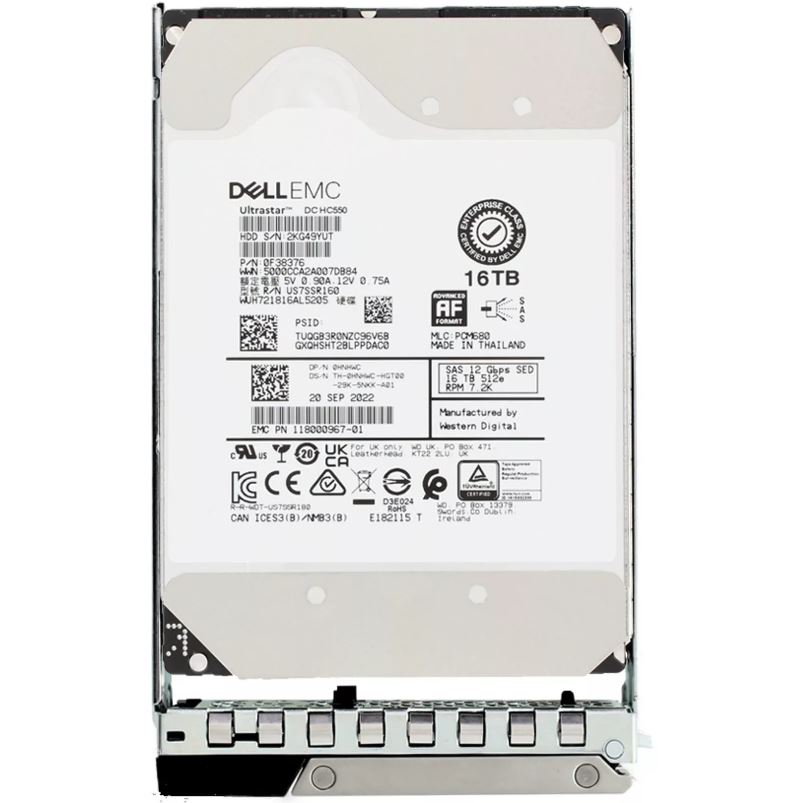 HNHWC - Dell 16TB 7200RPM SAS 12Gb/s 3.5-in Hard Drive