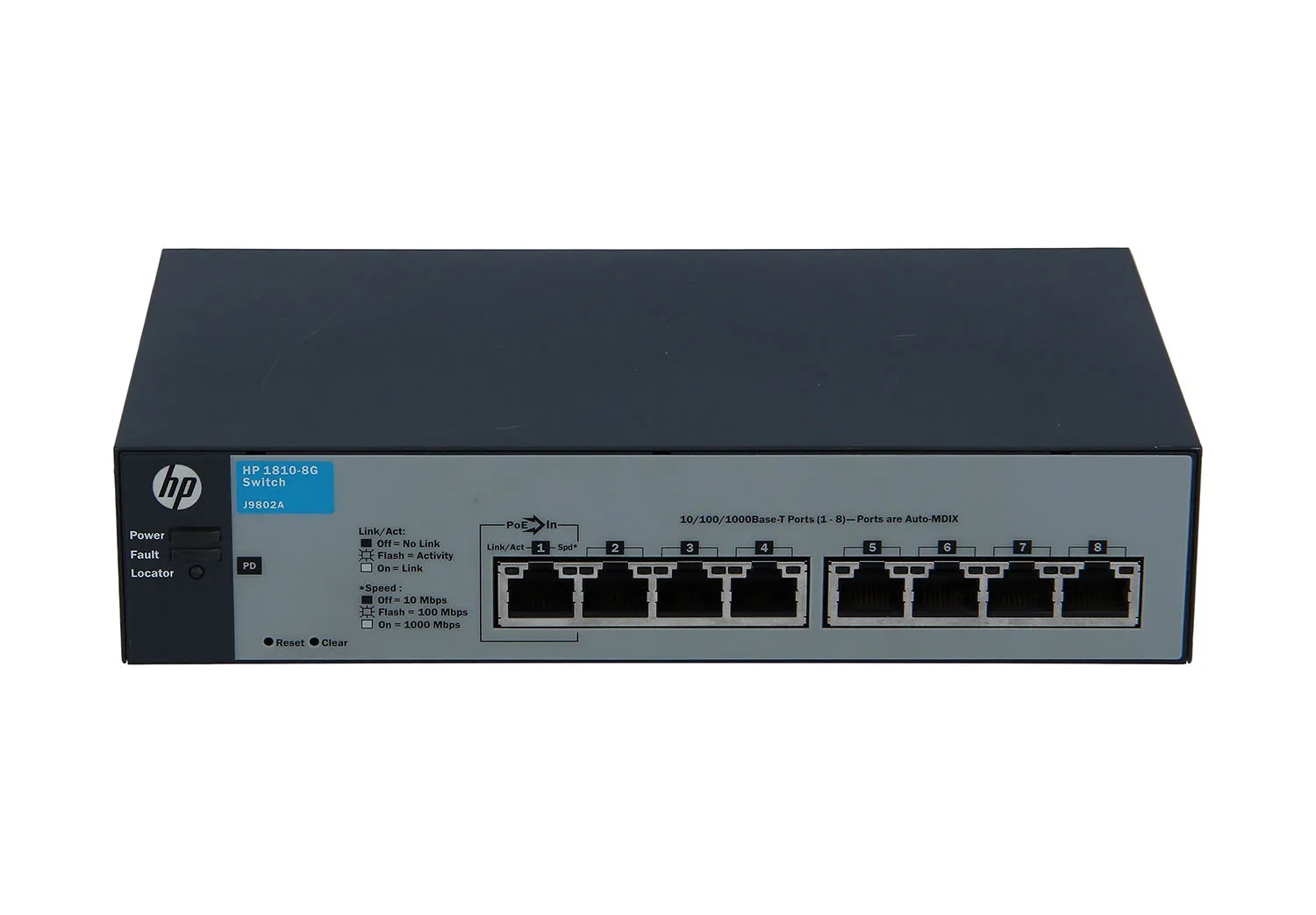 J9802A#ABA - HPE 1810-8G 8-Port + -Port Layer 2 Switch