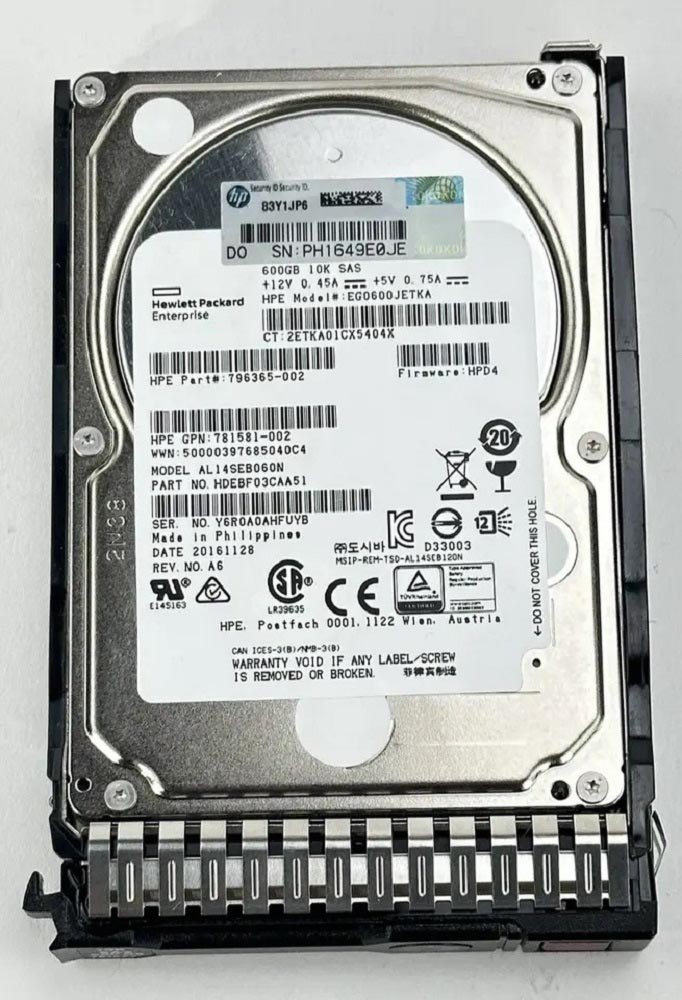 J9F46A - HPE 600GB SAS 10000RPM 2.5-Inch Hard Drive