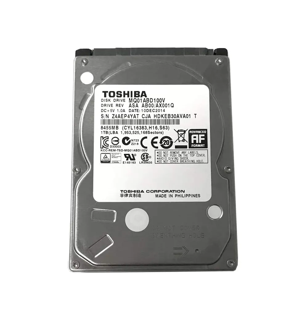 MQ01ABD100V - Toshiba MQ01ABD-V Series 1TB 5400RPM SATA 3Gb/s 8MB Cache ...