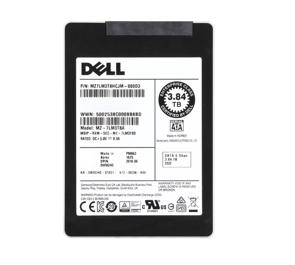 MZ7LM3T8HCJM-000D3 - Samsung PM863 Series 3.84TB Triple-Level Cell SATA ...