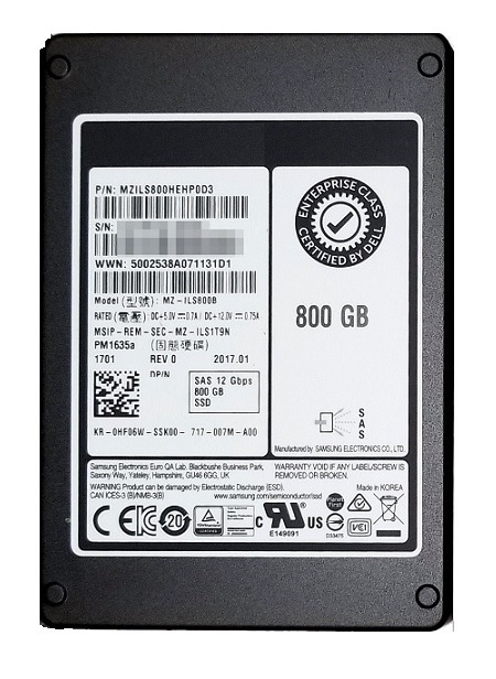 MZILS800HEHP0D3 | Samsung 800GB Solid State Drive