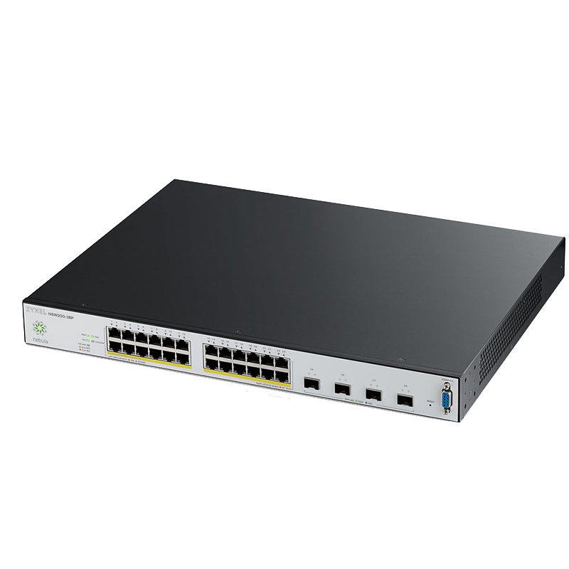 NSW200-28P - ZyXEL 24 x Ports PoE 10/100/1000Base-T + 4 x SFP+ Ports ...