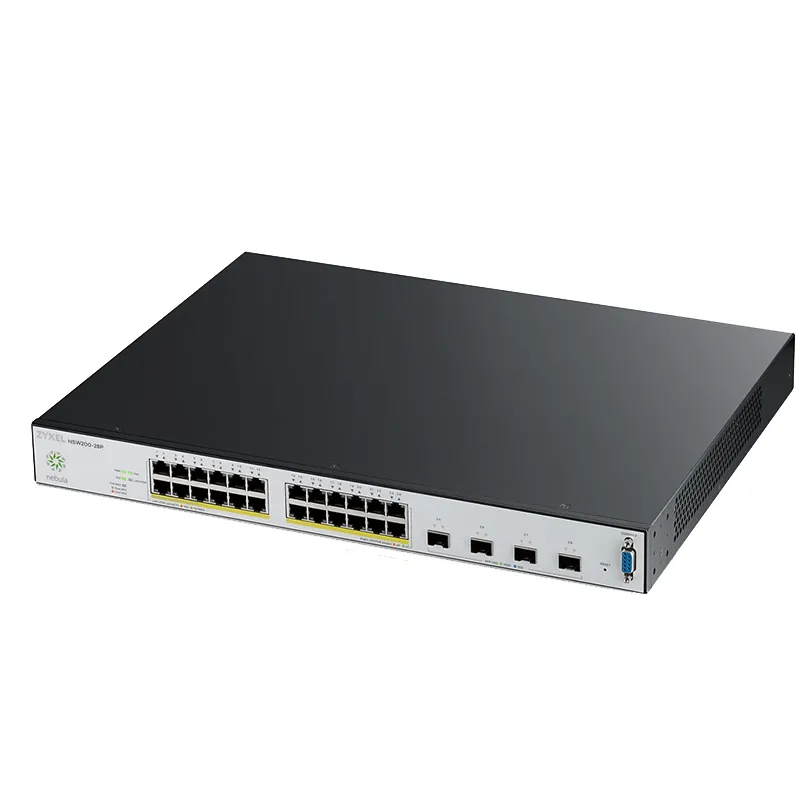 NSW200-28P - ZyXEL 24 x Ports PoE 10/100/1000Base-T + 4 x SFP+ Ports ...