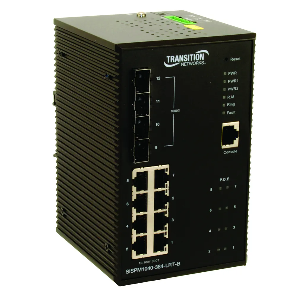 SISPM1040-384-LRT-B - Transition 8-Port 4 x Slot +10/100/1000Base-TX ...