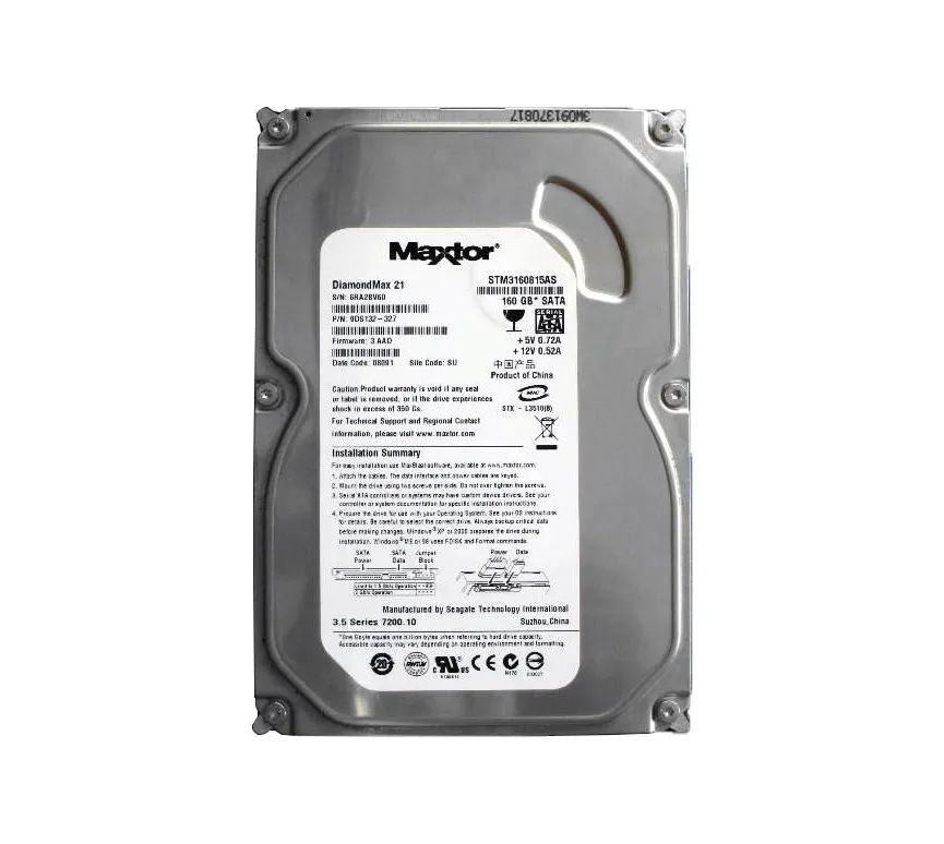 STM3160815AS - Maxtor DiamondMax 21 160GB SATA 3Gb/s 7200RPM 8MB Cache ...