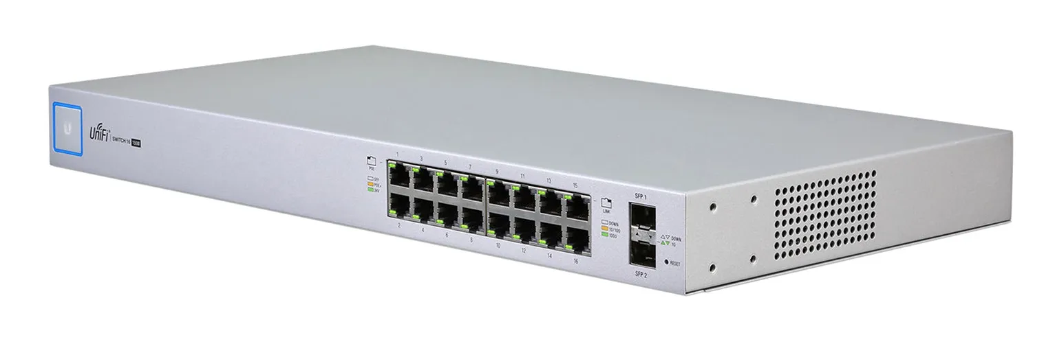 US-16-150W - Ubiquiti UniFi Managed PoE+ 16-Port Gigabit Switch with ...