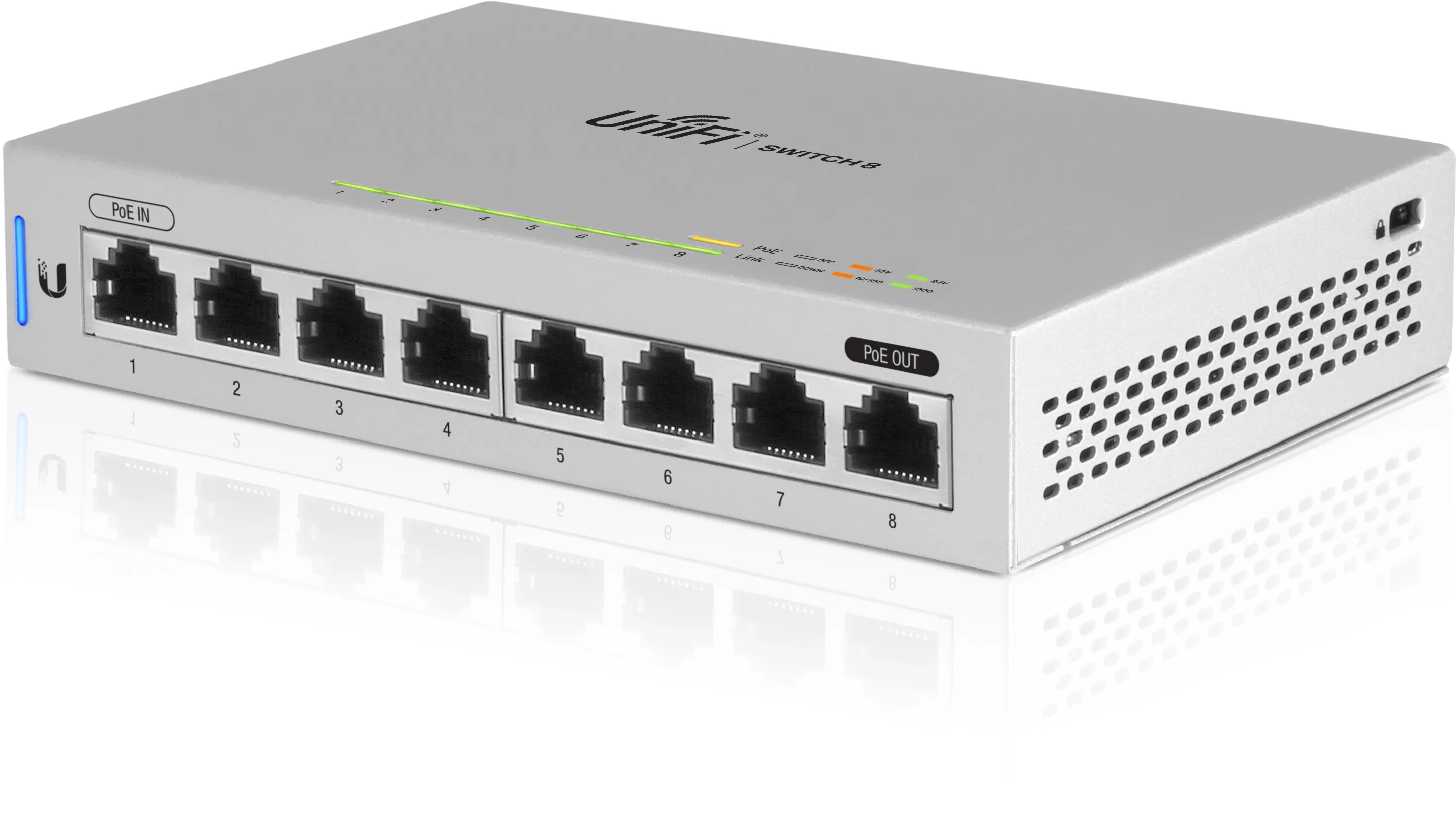 US-8 - Ubiquiti UniFi 8-Port Gigabit PoE Compliant Managed Switch
