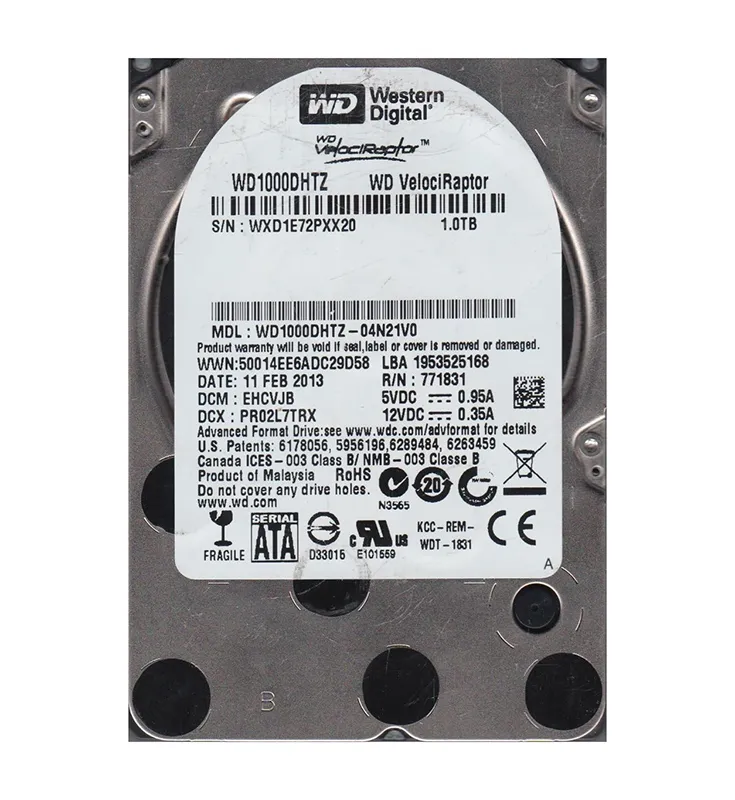 WD1000DHTZ-04N21V0 - Western Digital VelociRaptor 1TB 10000RPM SATA 6Gb ...