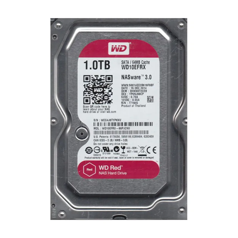 WD10EFRX-68PJCN0 - Western Digital 1TB 5400RPM SATA 6Gb/s 3.5-in HDD