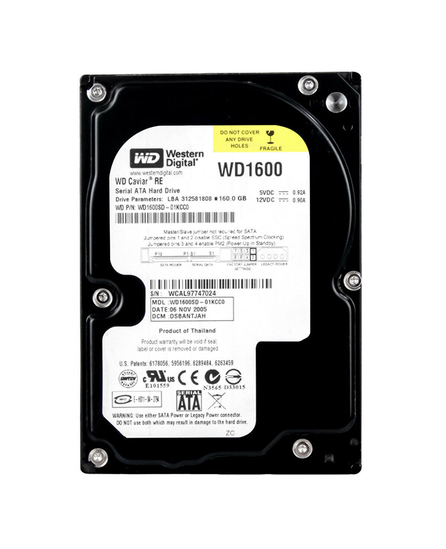 WD1600SD - Western Digital Caviar 160GB 7200RPM SATA 7-Pin 8MB Cache 3. ...