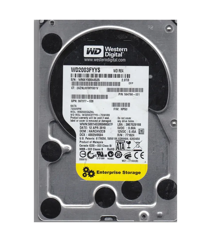 WD2003FYYS-70W0B0 - Western Digital RE4 2TB 7200RPM SATA 3Gb/s 64MB ...