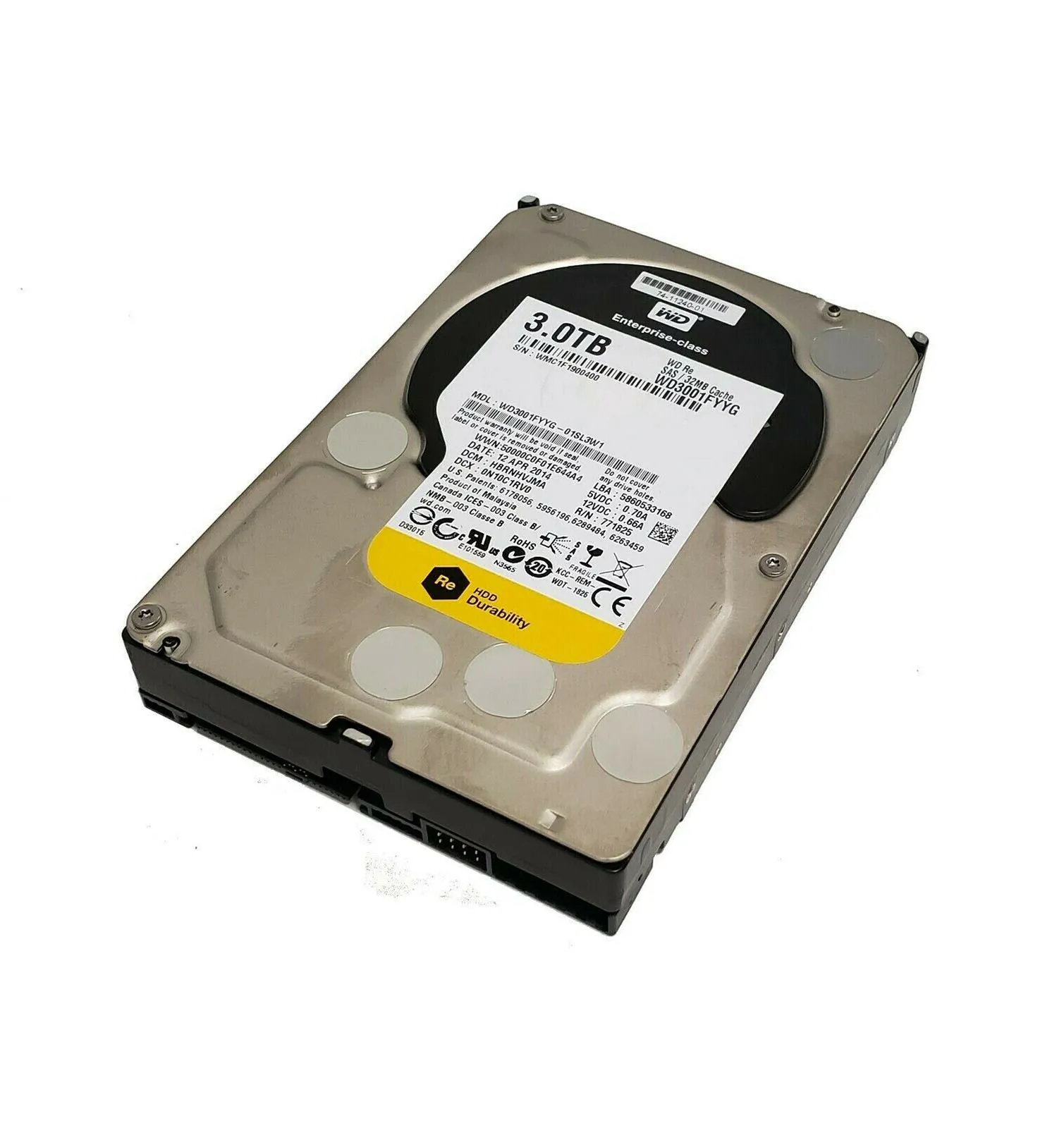 WD3001FYYG-01SL3W1 - Western Digital 3TB 7200RPM SAS 6Gb/s 3.5-in HDD
