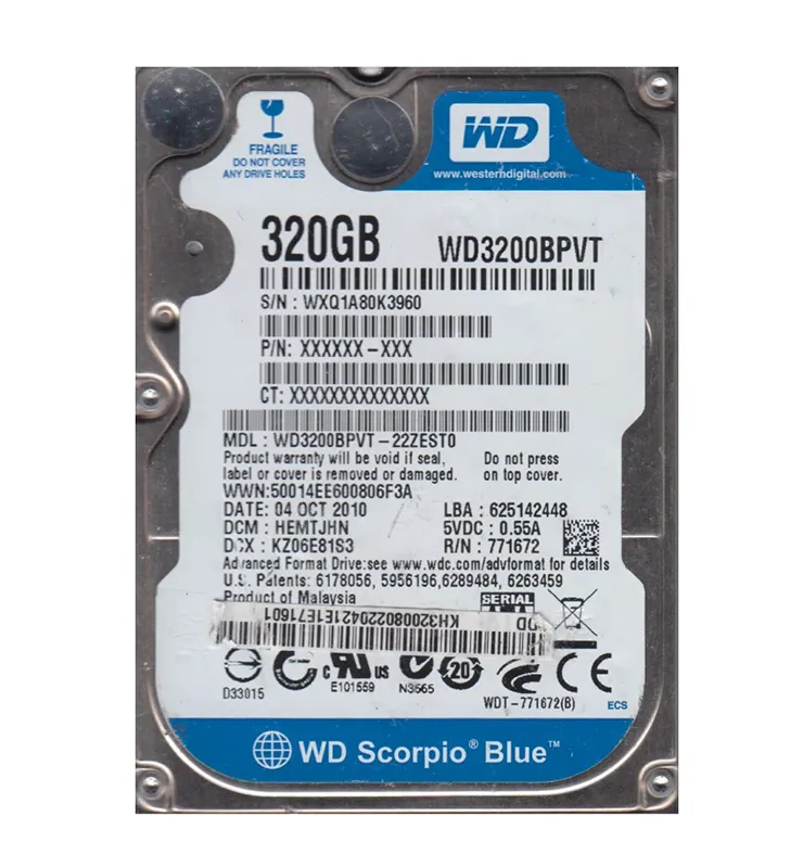 WD3200BPVT-22ZEST0 - Western Digital Scorpio Blue 320GB 5400RPM SATA ...