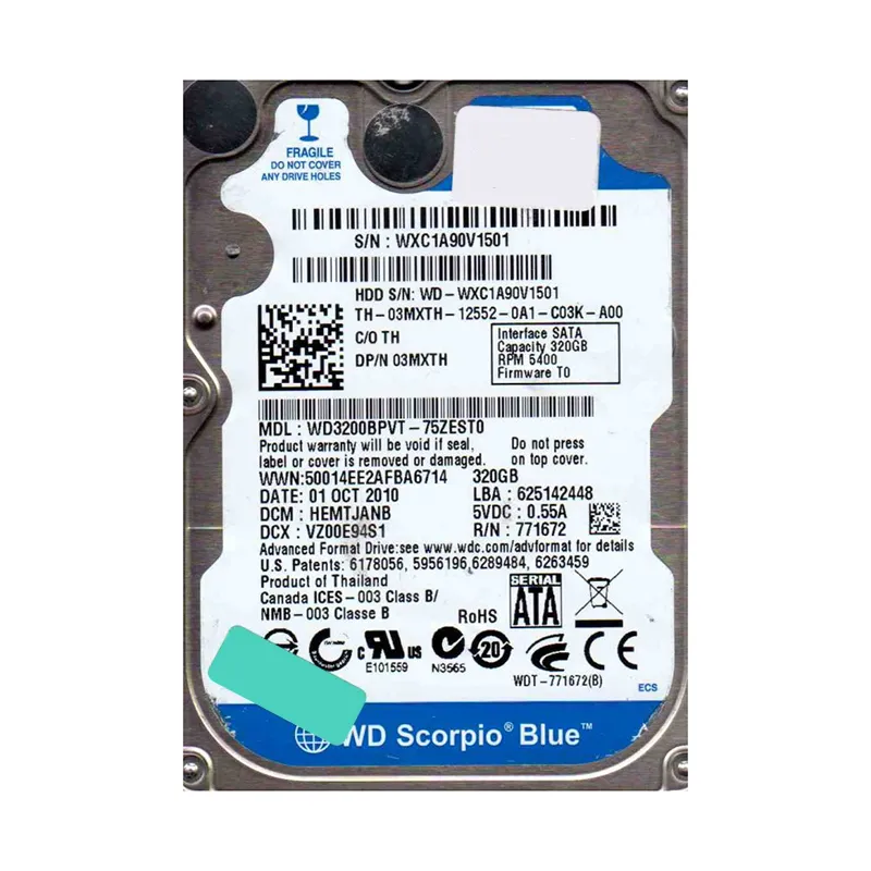 WD3200BPVT-75ZEST0 - Western Digital Scorpio Blue 320GB 5400RPM SATA ...