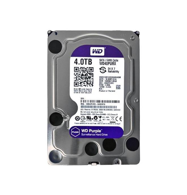 WD40PURX - Western Digital Purple 4TB 5400RPM SATA 6Gb/s 64MB Cache ...