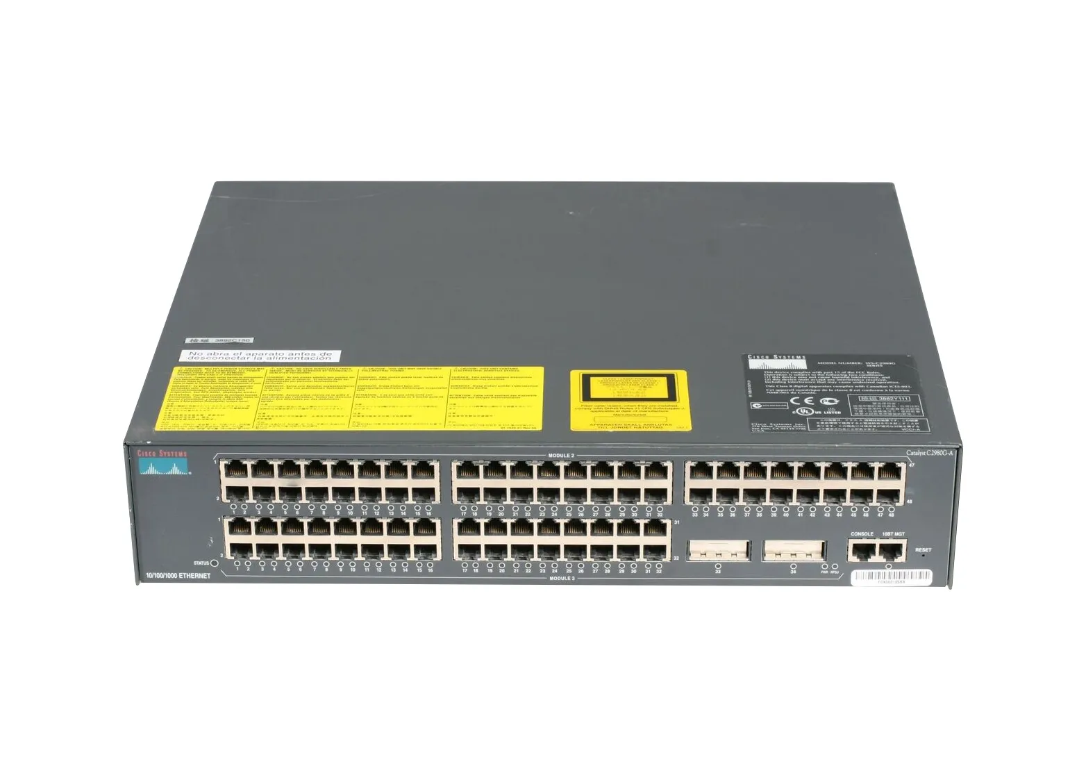 WS-C2980G-A-RF - Cisco Catalyst 2900 Series 2980G 80 x RJ-45 Ports 10 ...