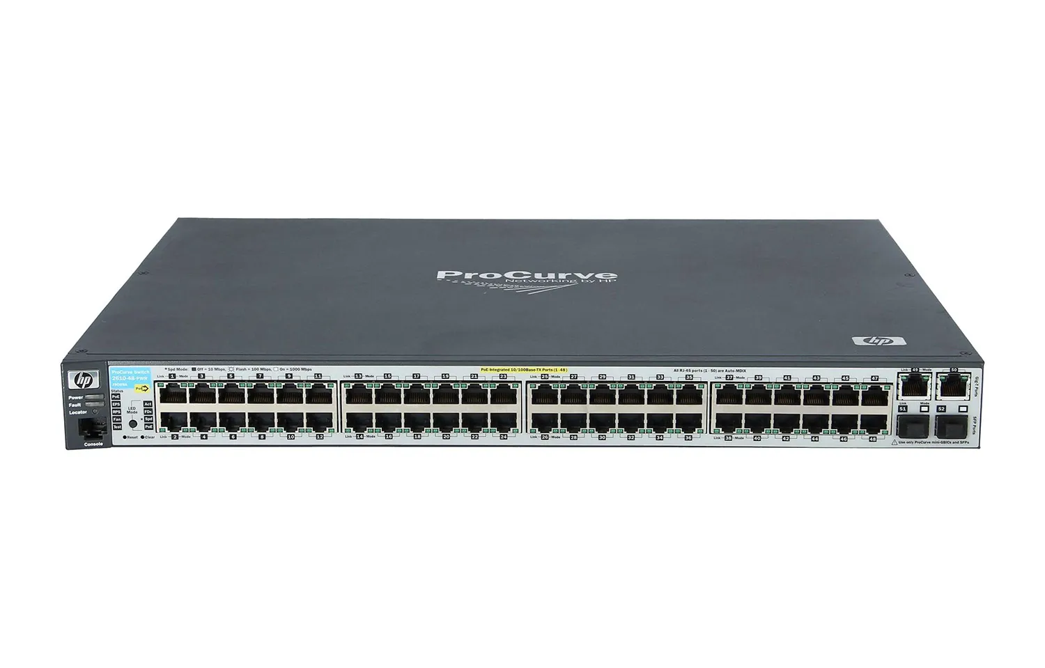 J9808A - HP 2610 2610-48 48x RJ45 2x RJ45 2x SFP miniGBIC Switch